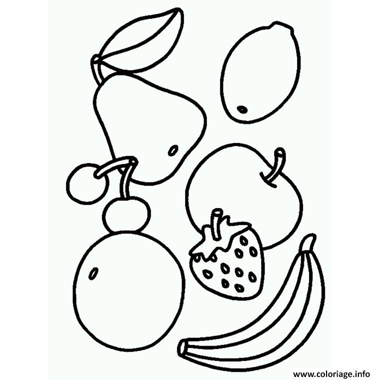 Coloriage Farandole De Fruits Dessin