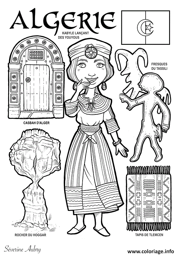 Coloriage Algerie dessin