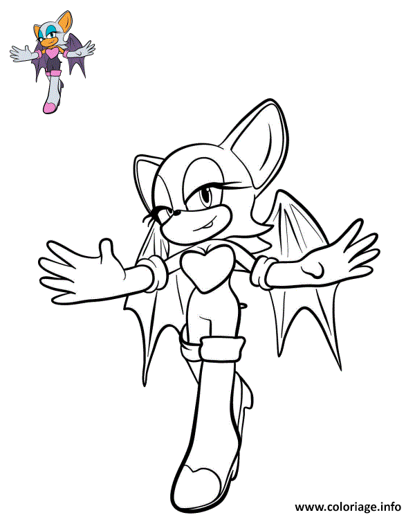 Coloriage Rouge the bat - JeColorie.com